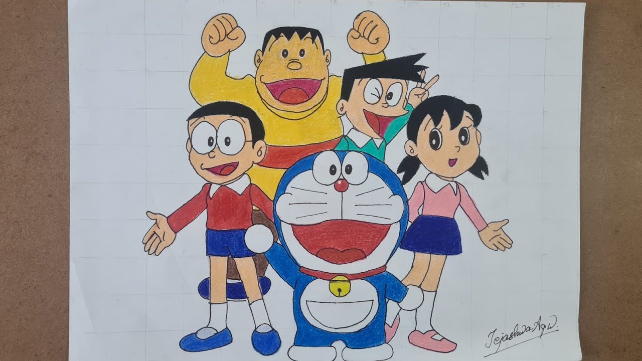 Doraemon And Friends Drawing || Part-2 (ColouringTutorial) - YouTube