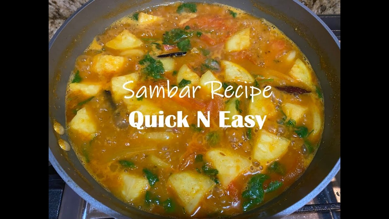 Quick N Easy Sambar Recipe - South Indian Style - YouTube