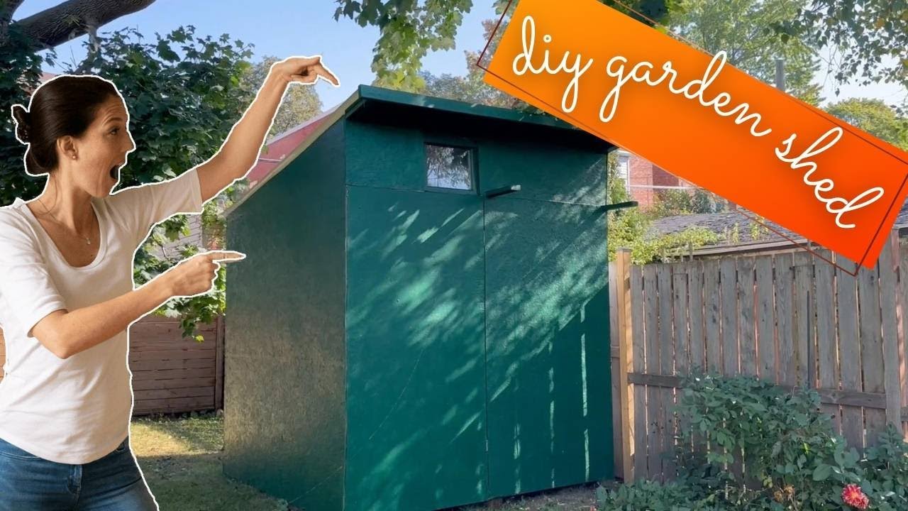 DIY Garden Shed | Made with mostly recycled material - YouTube