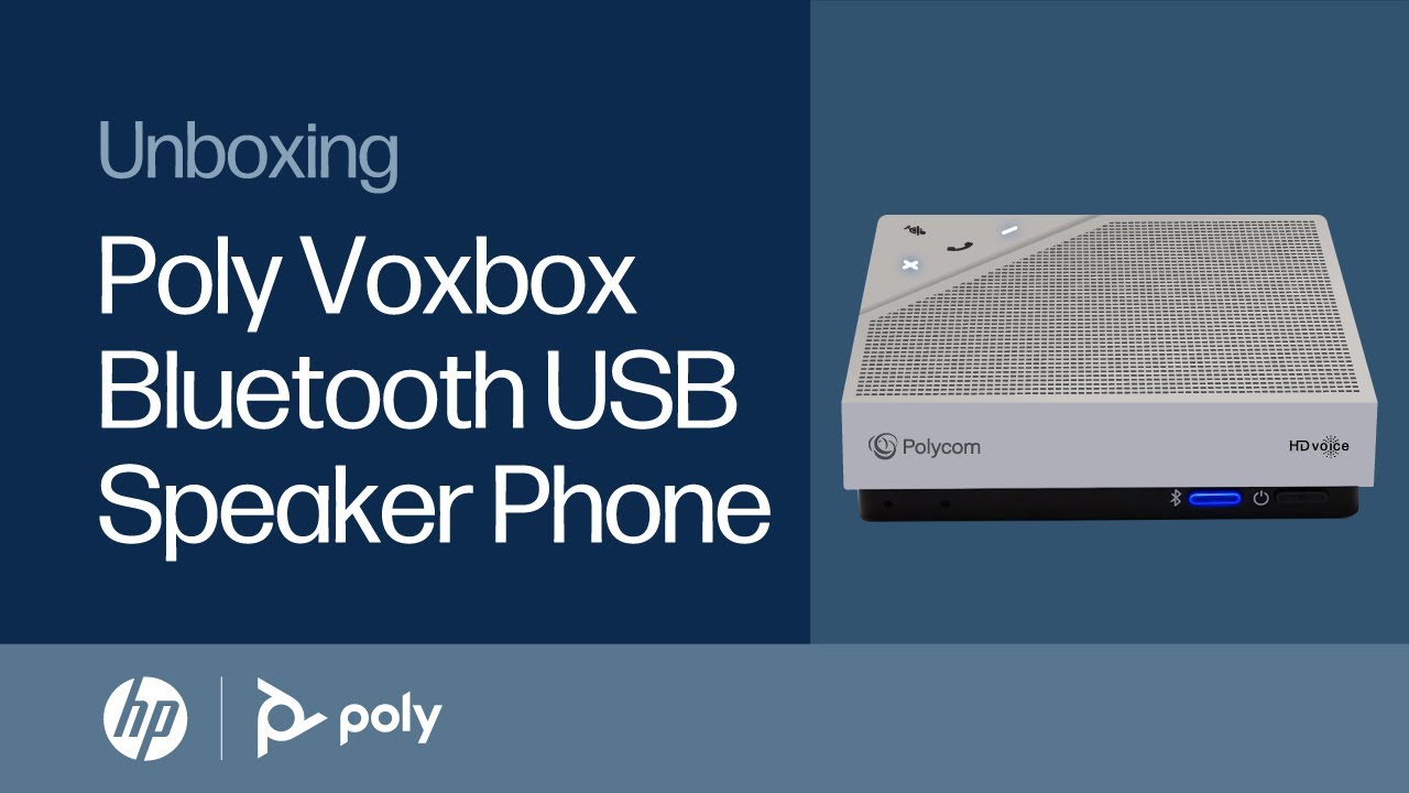 Poly Voxbox Bluetooth USB Speaker Phone Unboxing | HP Support - YouTube