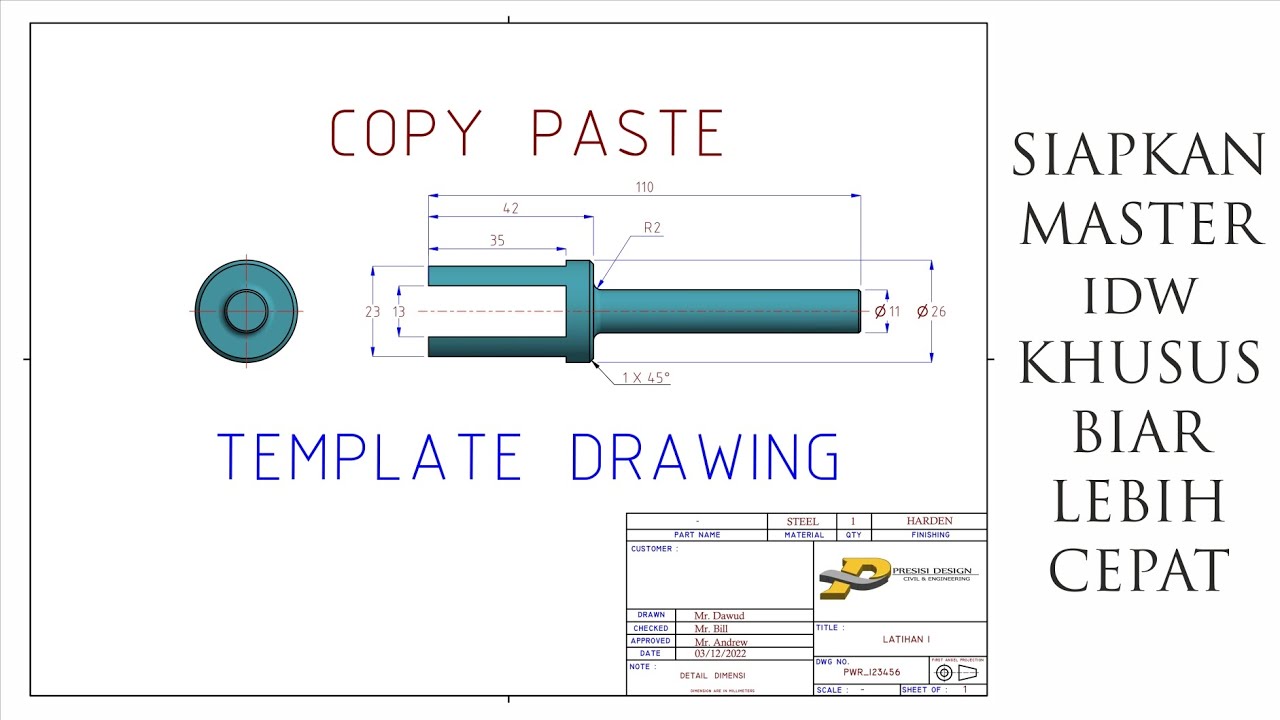 Cara Agar Tidak Setting Template di Drawing / idw Baru | Autodesk ...