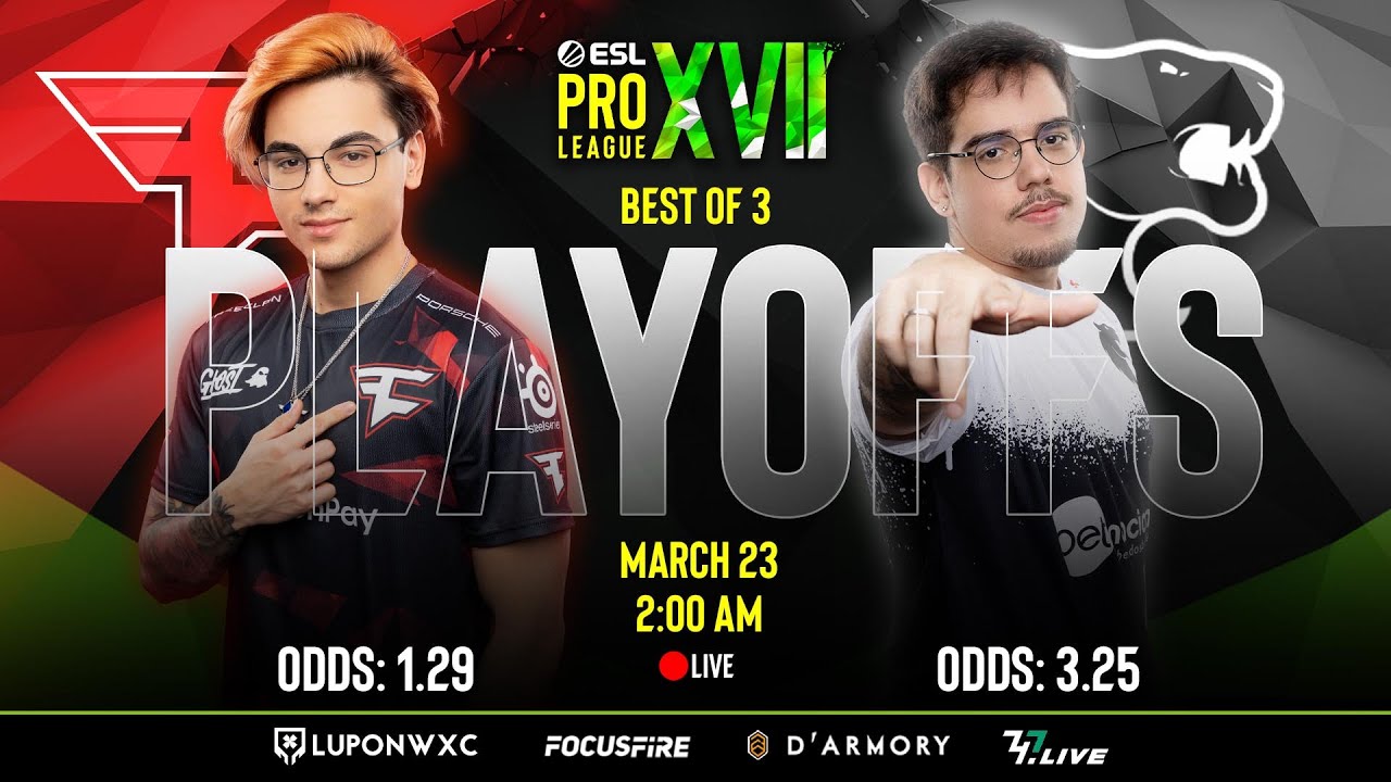LIVE: FaZe Clan vs Furia Esports (BO3) | Playoffs | ESL Pro League ...
