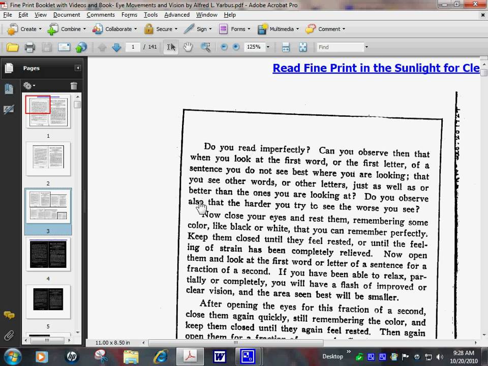 Seeing, Reading Fine Print Clear - Clear Close Vision - Natural ...