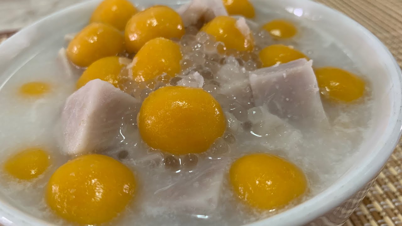 RECIPE | Taro Coconut Milk with Glutinous Rice Balls and Sago 汤圆芋头椰汁西米露 ...
