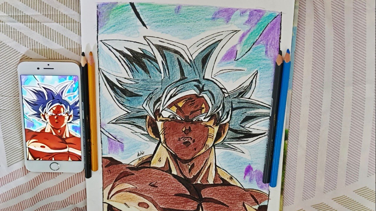 Drawing Goku Mastered Ultra Instinct Part-2| Coloring Tutorial # ...