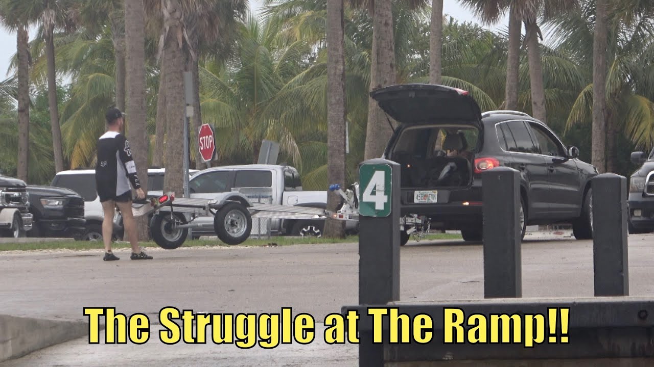 The Struggle at The Ramp!! | Miami Boat Ramps | 79th Street - YouTube