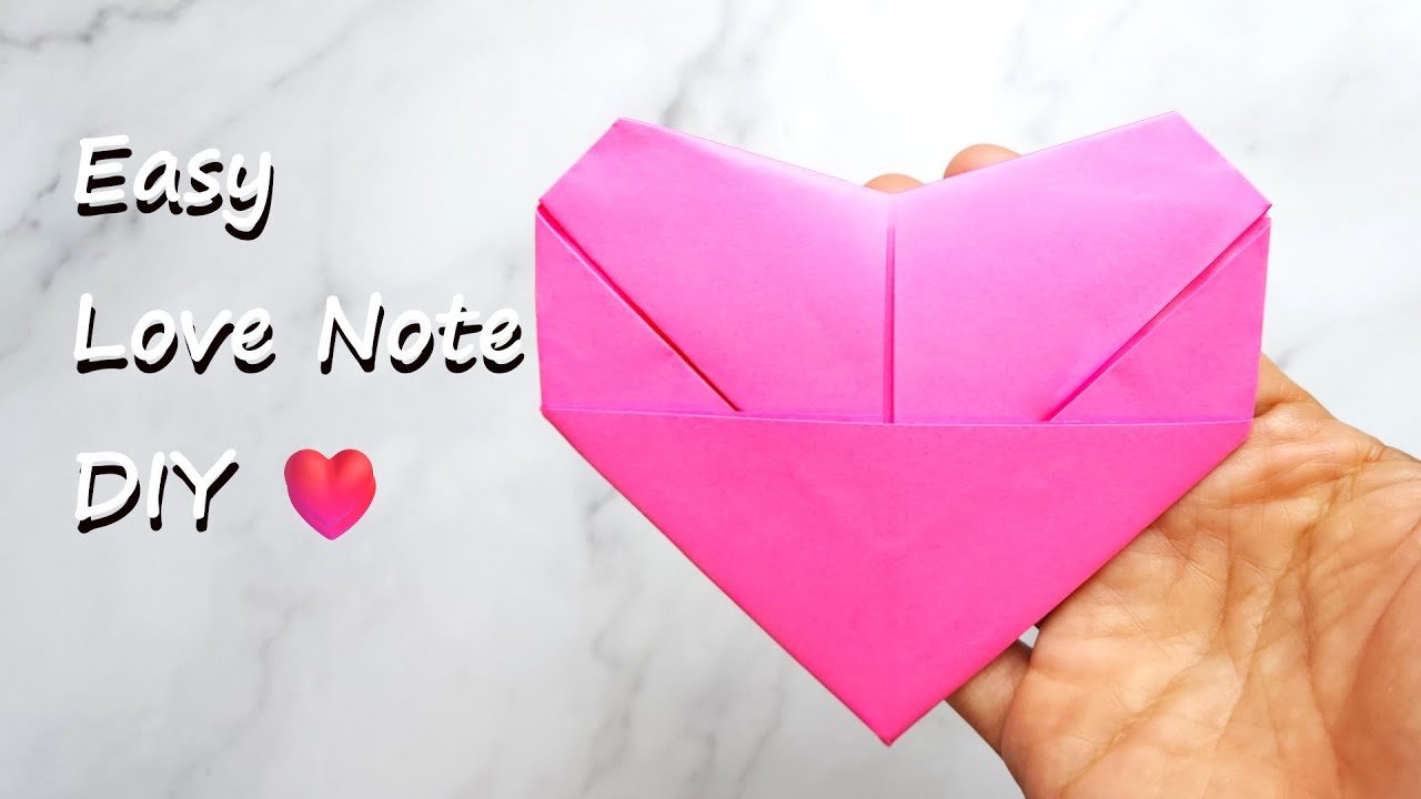 How to Make a Paper Heart Love Note | Romantic DIY Gift - YouTube