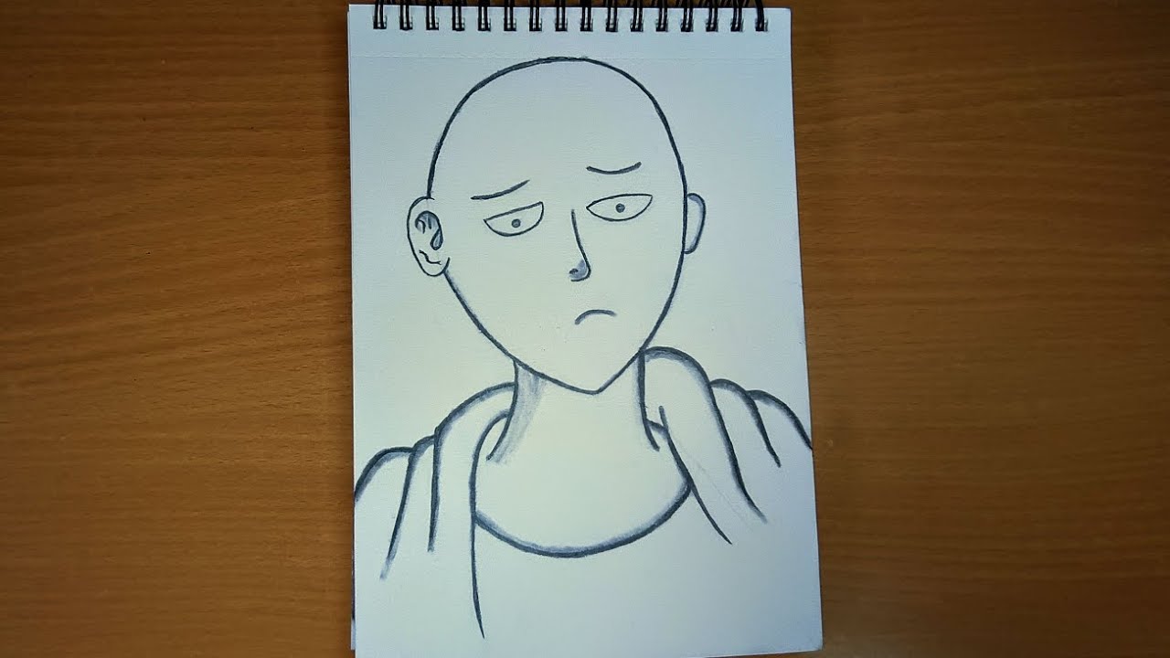 How To Draw Saitama From One Punch Man || Easy drawing ideas for ...