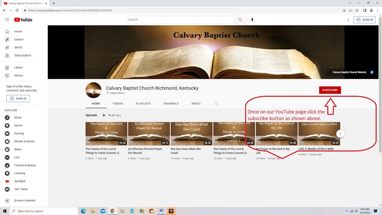 Tutorial for How to Subscribe to Our YouTube Channel - YouTube
