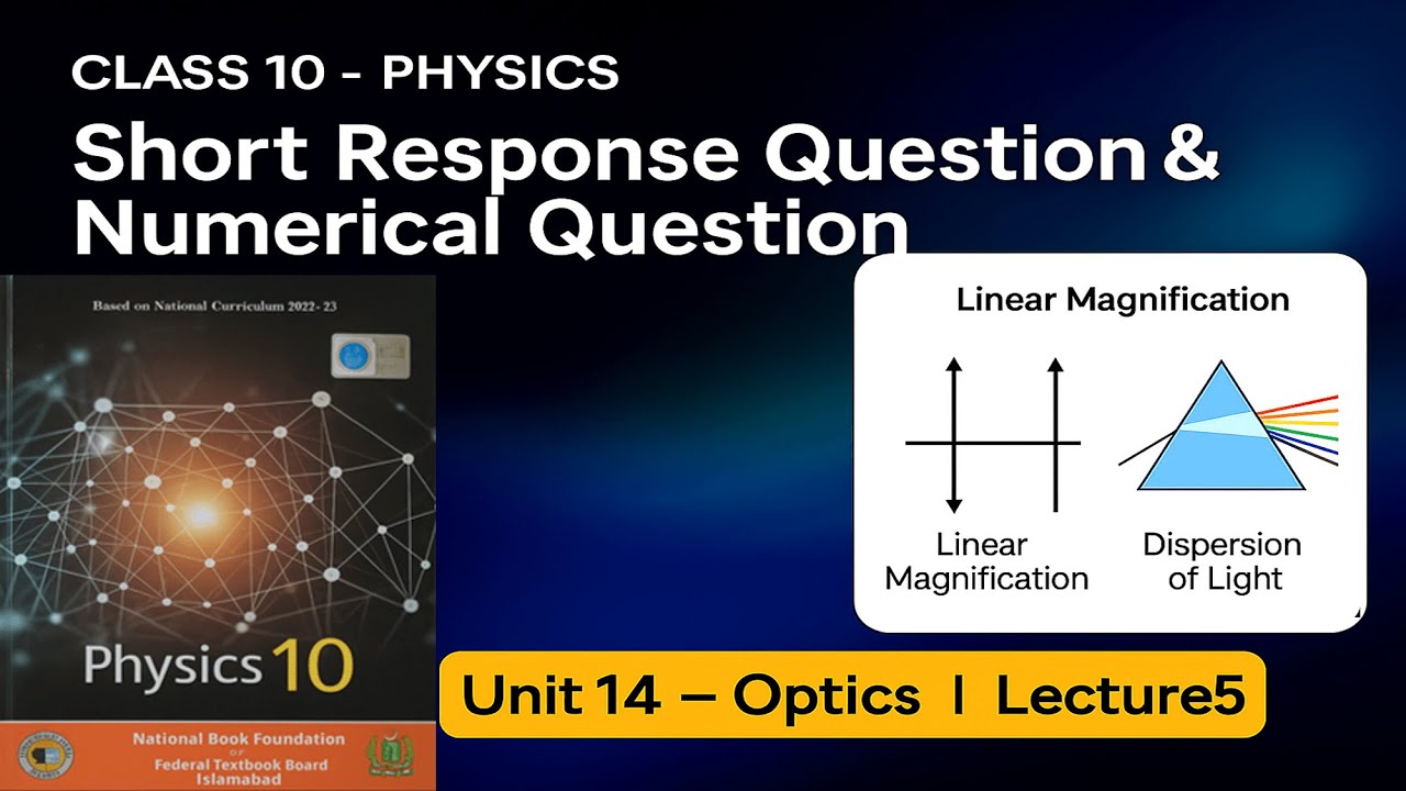 📚 Class 10 Physics | Unit 14 – Optics | Short Questions & Numericals I ...