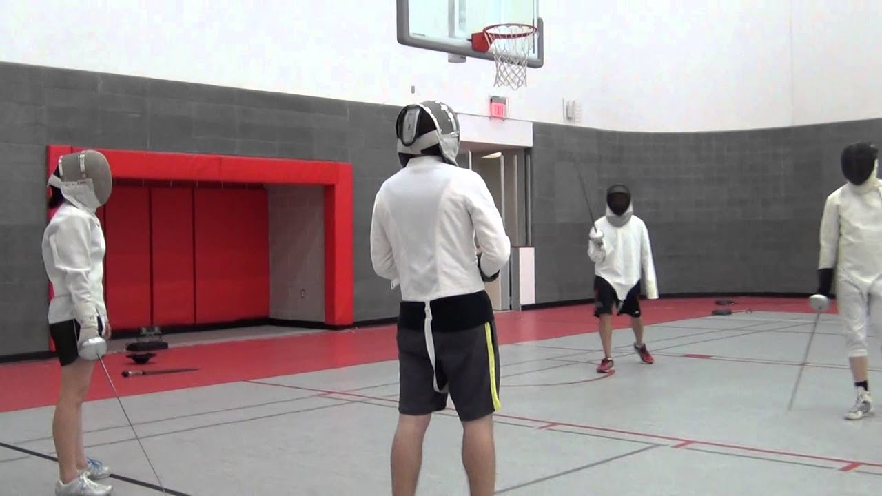 2 on 2 Epee fun! Fencing Sword Fight - YouTube