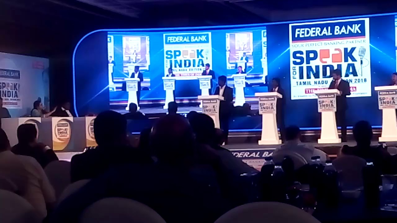 Speak For India - Semi Final Debate for 4 Candidates on 2nd Group - YouTube