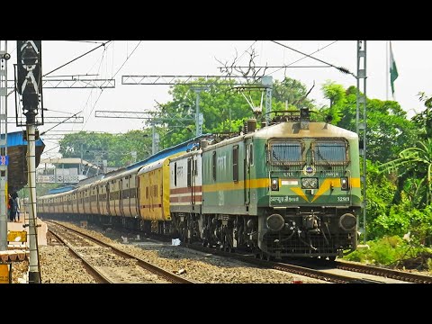 WAG9 WITH EXPRESS TRAIN.13020 BAGH EXPRESS WITH LGD/CNB WAG9 SKIPPING ...
