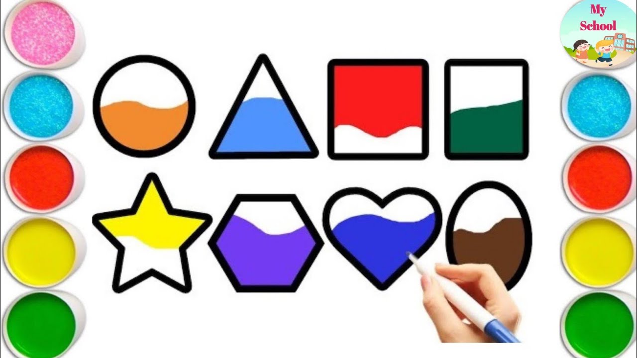 Learn 2D shape, Learn 3d shape, Draw shape, Shape name,Drawing #drawing ...