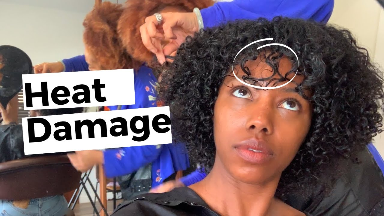 Got a Style Cut! Fix my heat damaged natural hair?? - YouTube