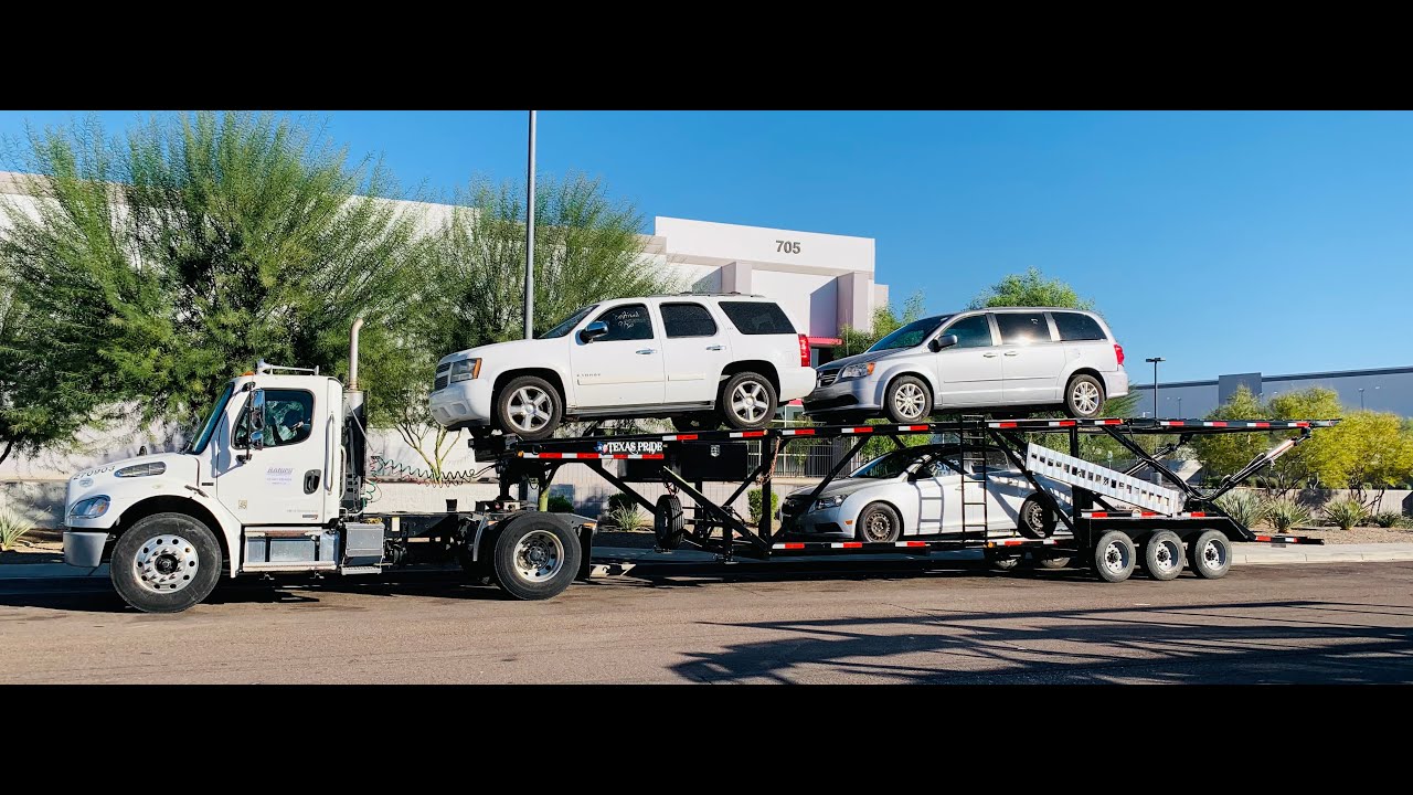 Driving a Freightliner M2 Day Cab Tractor with Trailer POV - YouTube