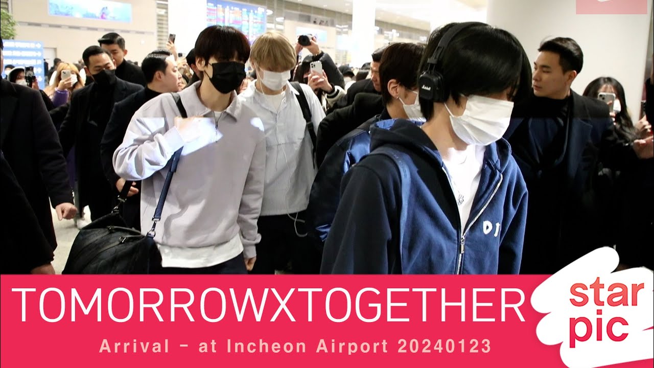 TXT '잘 다녀왔어요!' [STARPIC] / TOMORROWXTOGETHER Arrival - at Incheon ...