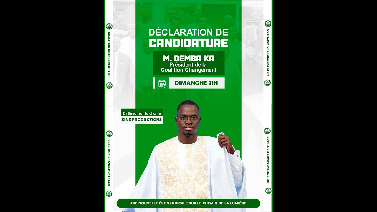 EN Direct… Declaration de Son Excellence M. DEMBA KA ( Président de la ...