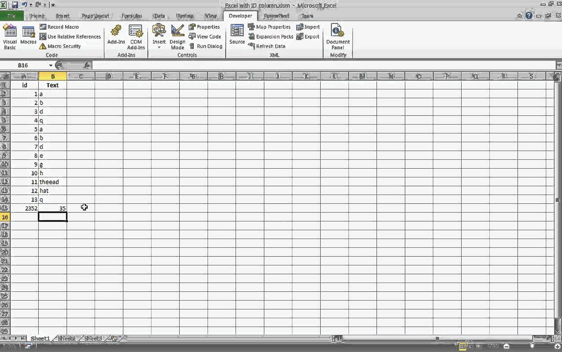 Automatic ID Column In Excel YouTube Automatic ID Column In Excel YouTube