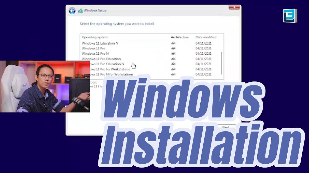 Windows installation Part 1 - YouTube