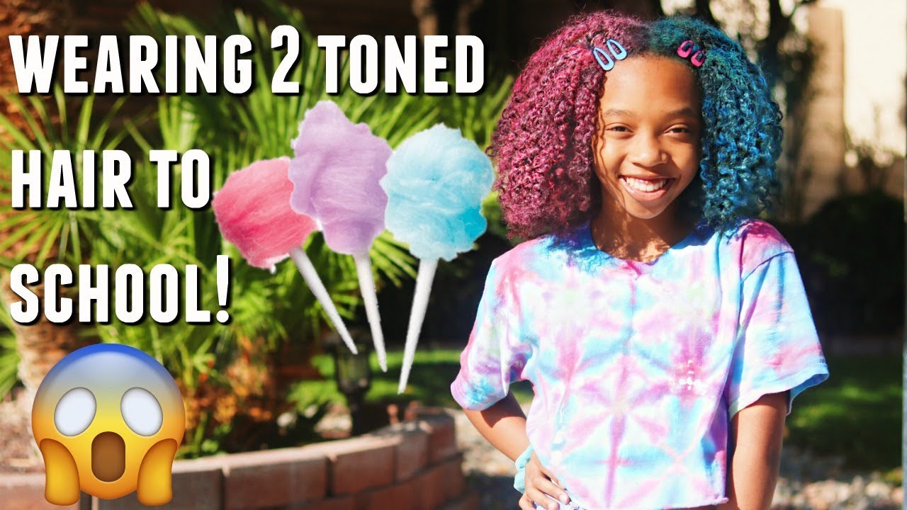 Wearing colorful hair to school. School Vlog - YouTube