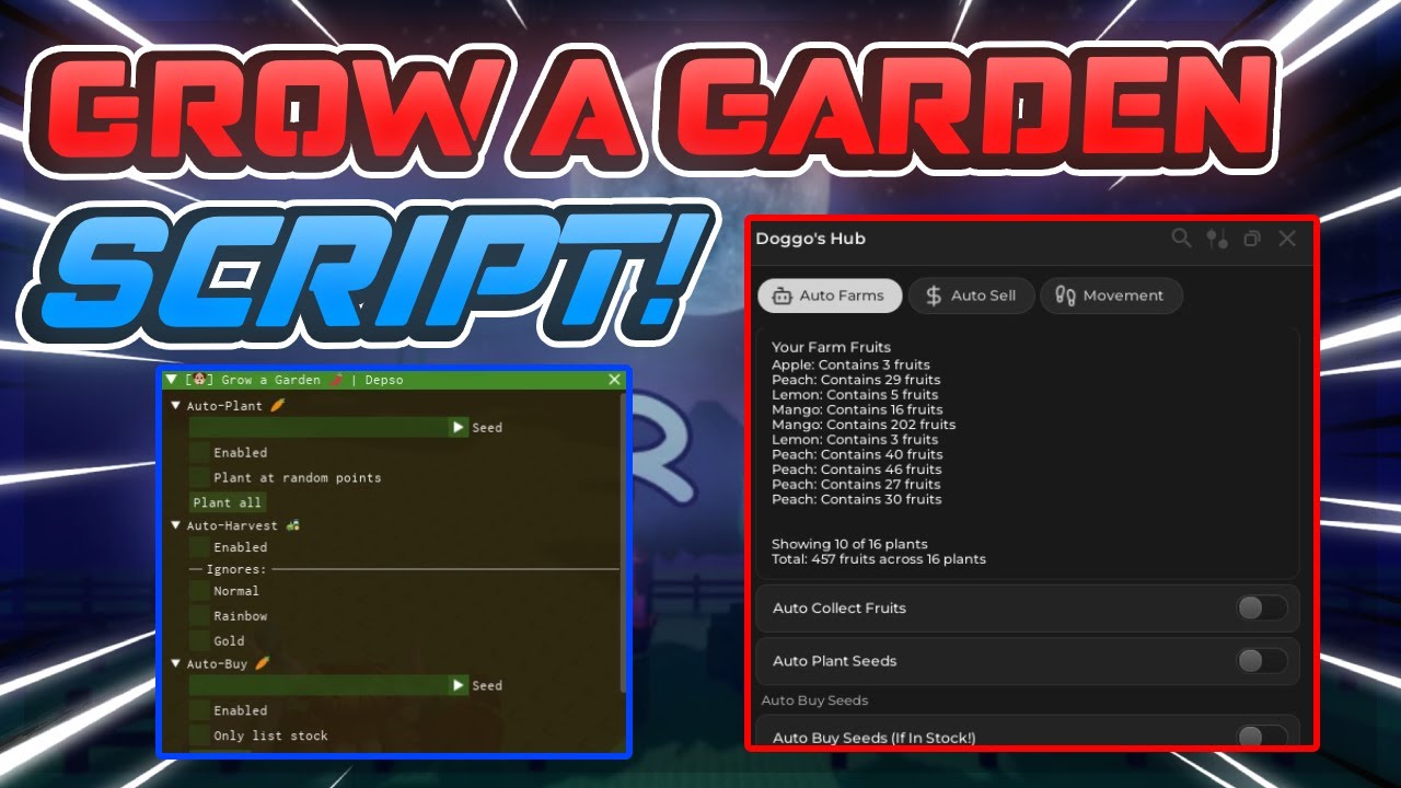 [NEW] Grow a Garden Script Gui / Hack (STEAL PLANTS, INF SEEDS, AUTO ...