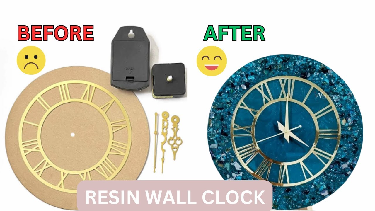 DIY Epoxy Resin wall clock | Resin Art | Complete Resin Clock Making ...