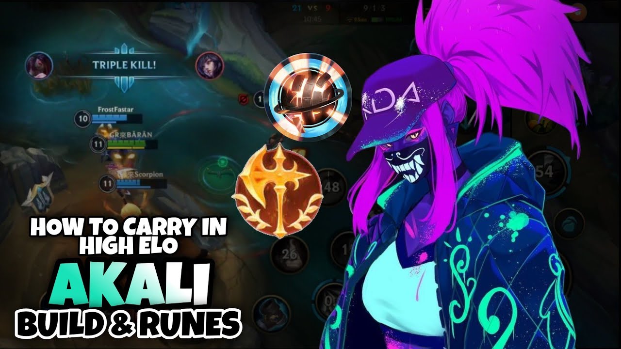 WILD RIFT AKALI : HOW TO CARRY IN HIGH ELO | WILD RIFT AKALI BUILD ...