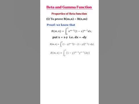 Beta and gamma function | first property of Beta function| mathematics #maths #engineering - YouTube