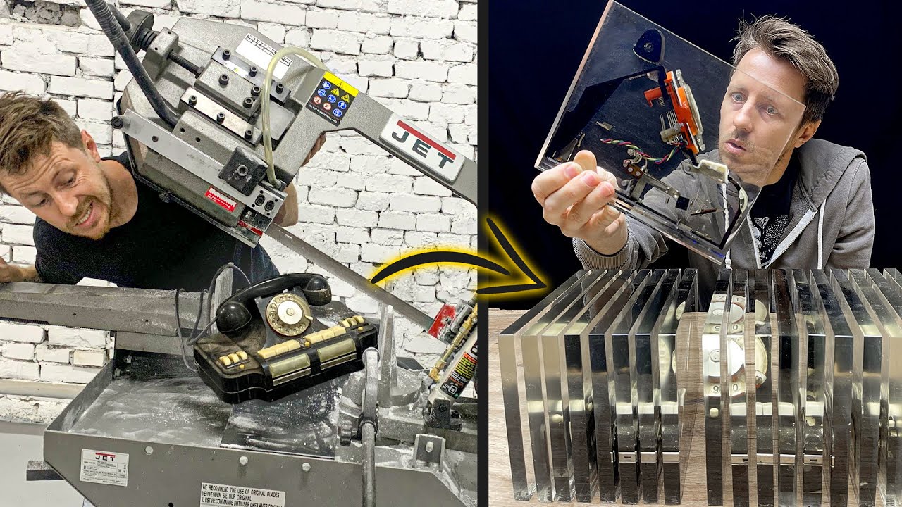 Filling phone with epoxy and cutting it using the Wattsan CNC machine ...