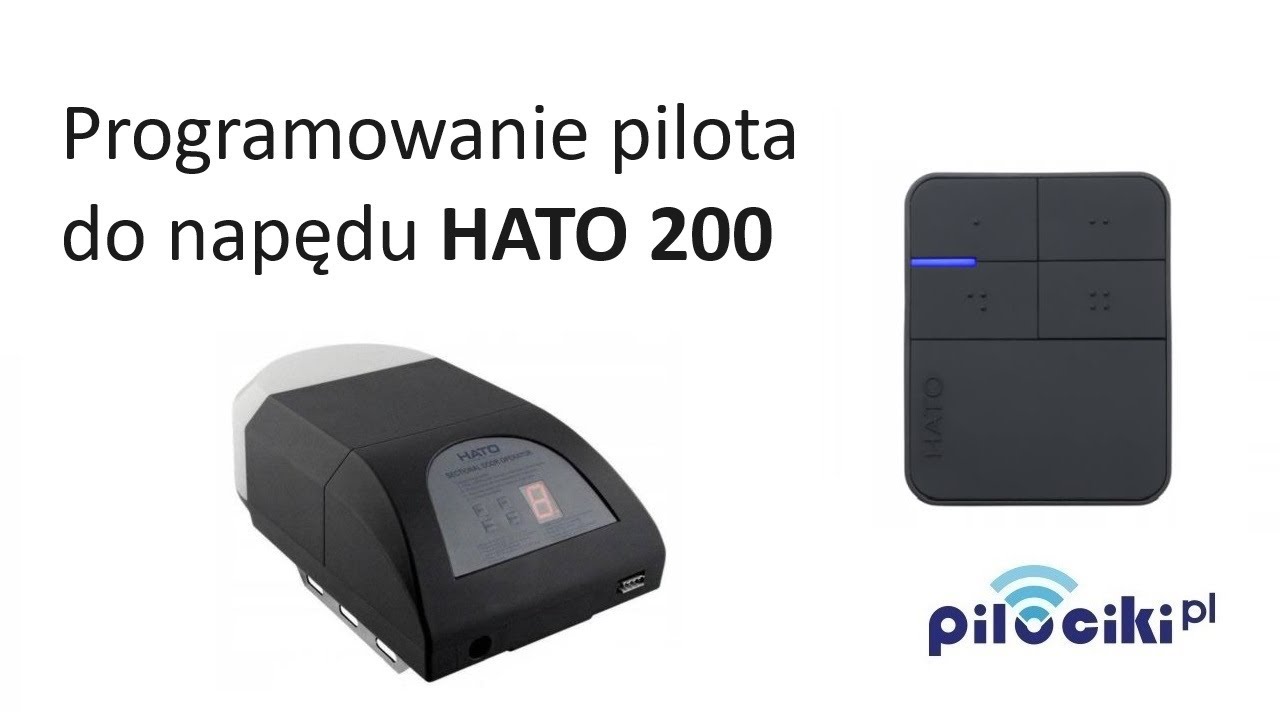 Programowanie pilota HATO do napędu HATO 200 - YouTube