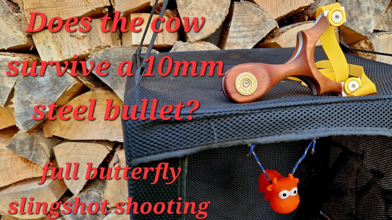 does the cow survive a 10mm steel bullet? full butterfly slingshot ...