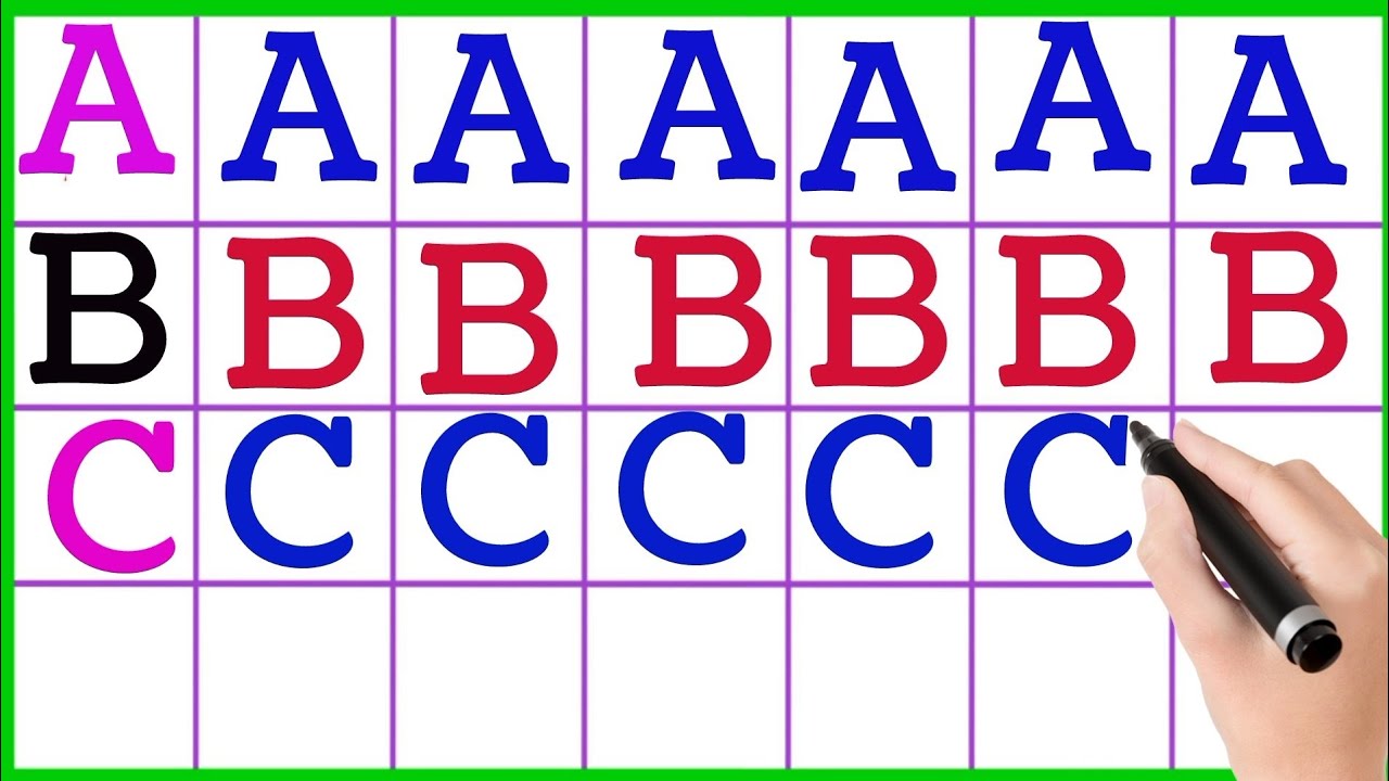 Aaa,BBB,CCC,Ddd, a to d alphabet song, abcd phonics song, a for apple b for Ball - YouTube