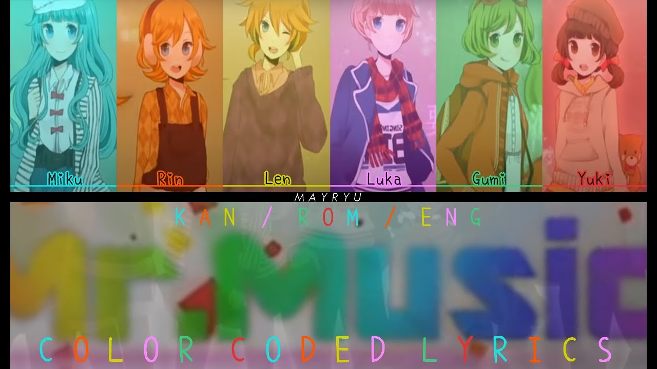 [VOCALOID COLOR CODED] Mr.Music - Vocaloid 6 (KAN/ROM/ENG) - YouTube