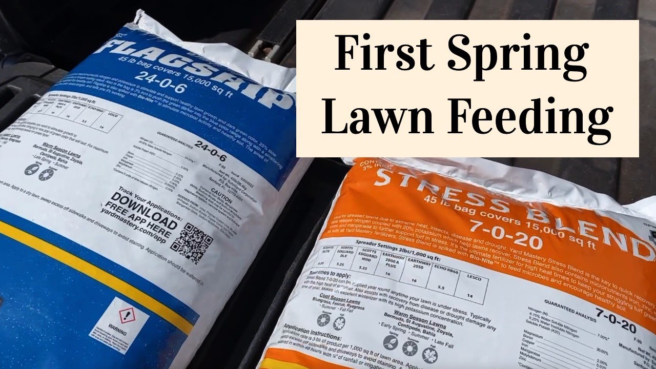 Spring Lawn Care // Spring Fertilizer Lawn Feed - YouTube