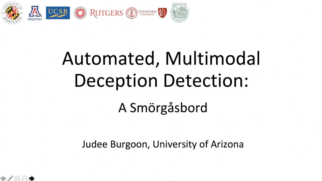 Judee K. Burgoon - Automated, multimodal deception detection: A ...