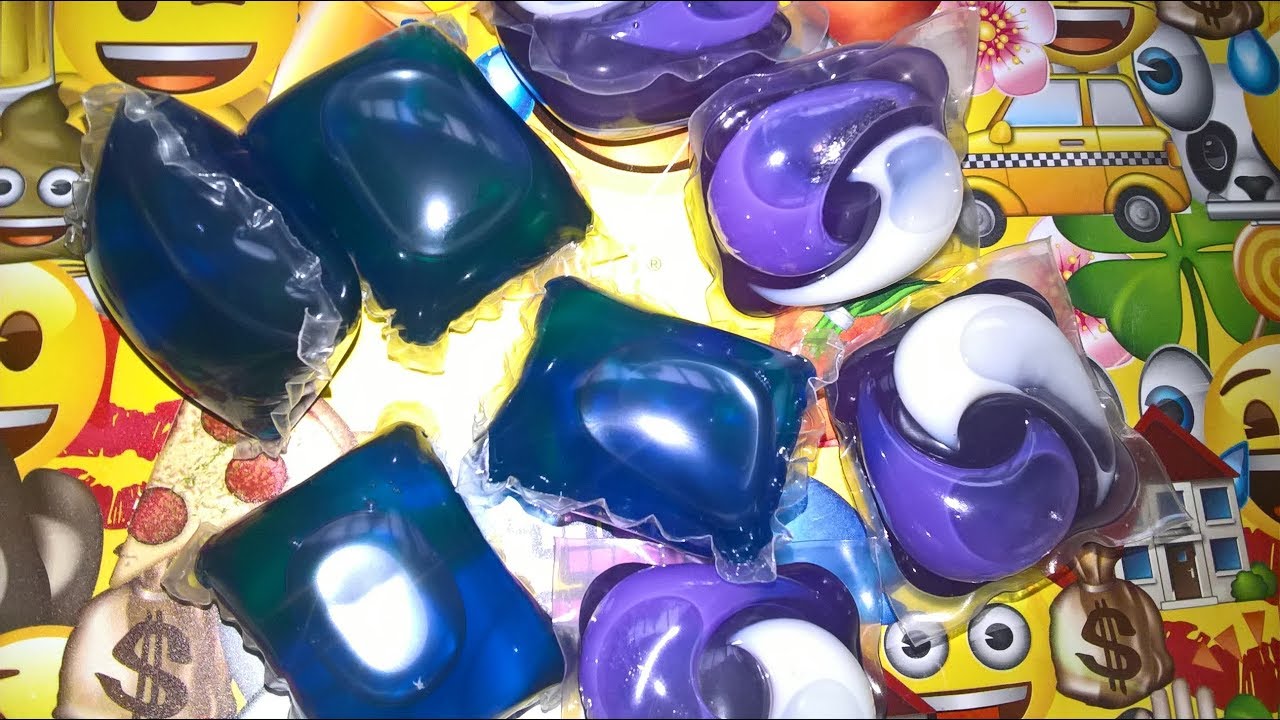 SLIME TEST DE 2 NOUVELLES LESSIVES EN CAPSULES - YouTube