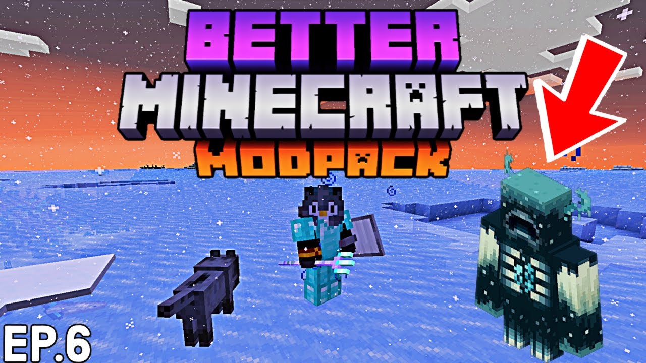 Better Minecraft Modpack Let's Play Ep 6 - WARDEN Hunting From Caves ...