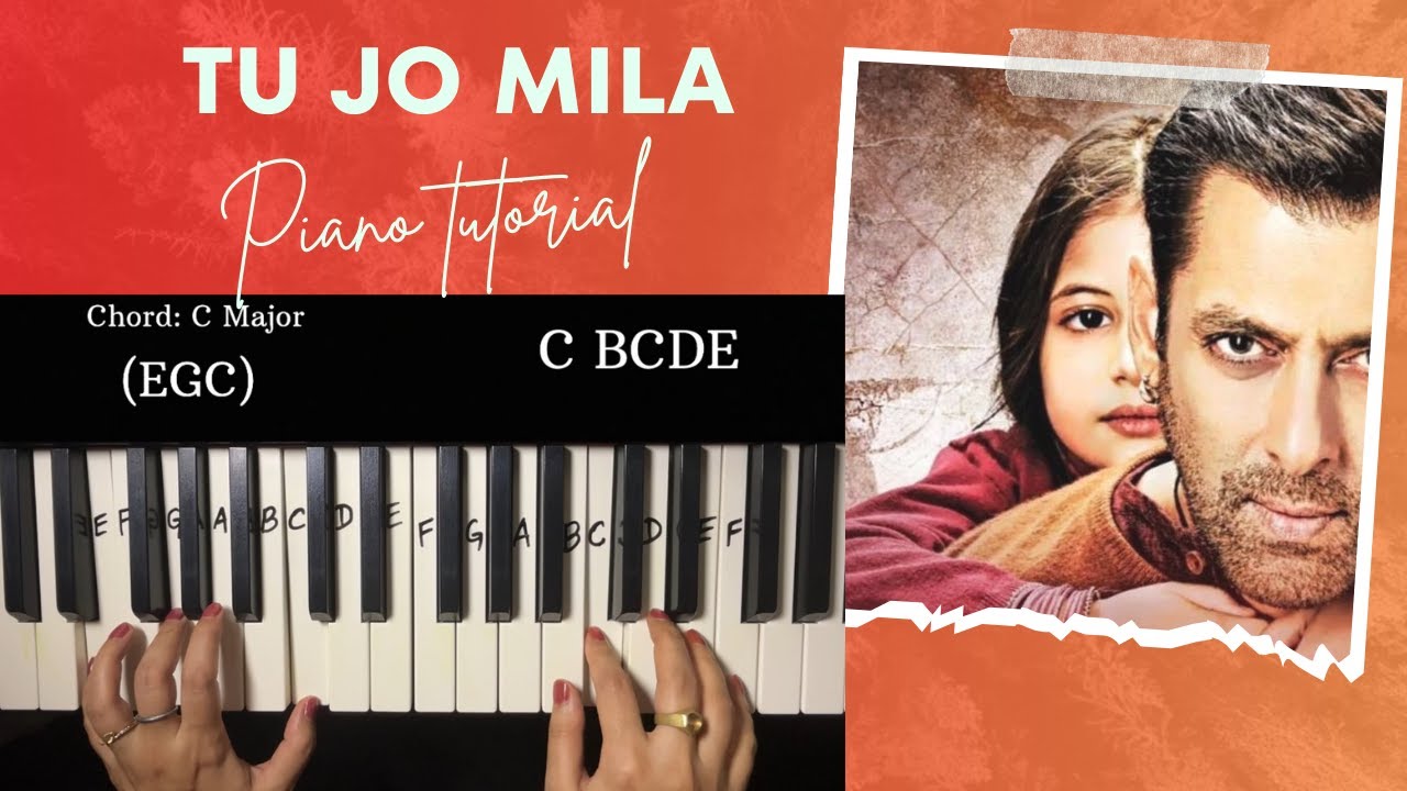 Tu jo mila Easy Piano Tutorial with notes and chords - YouTube