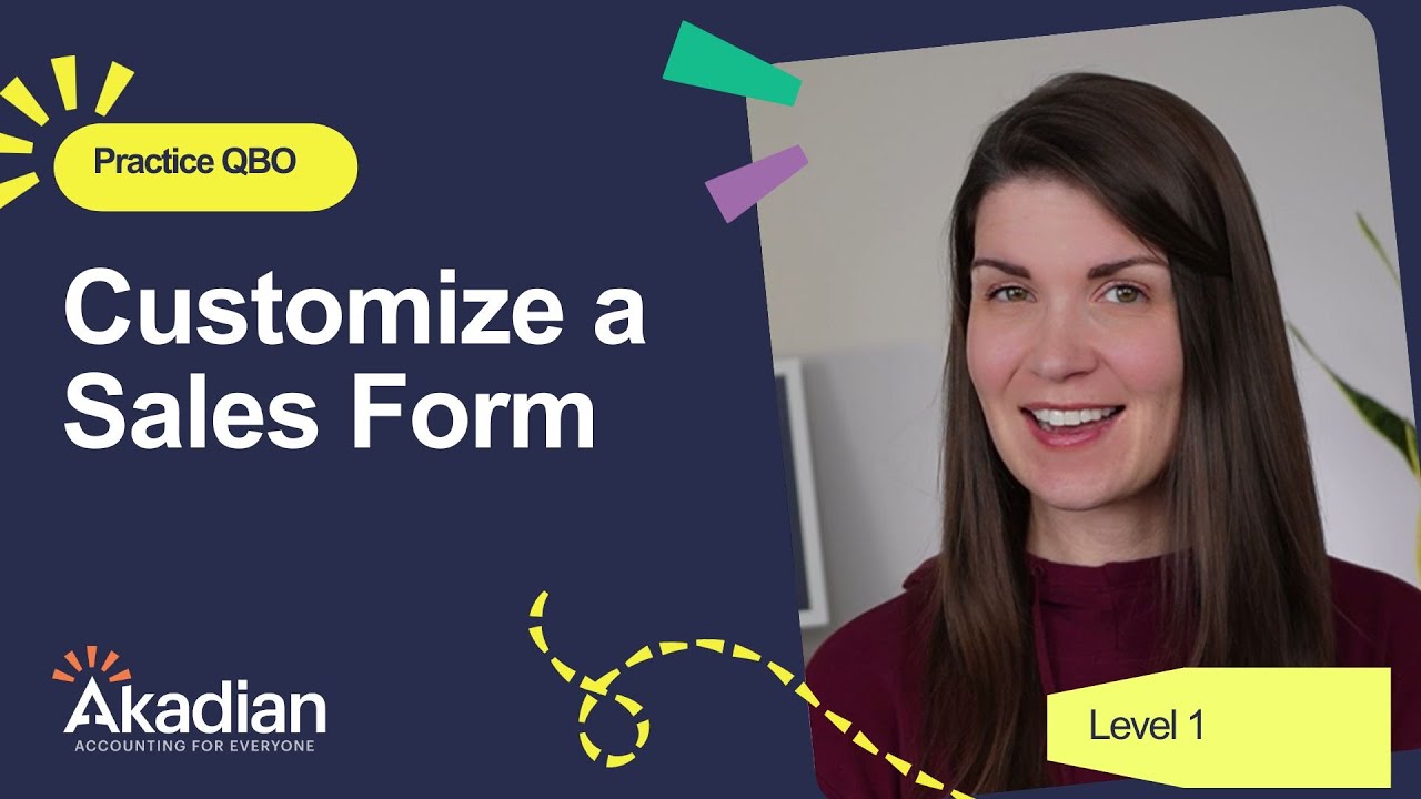 Let's Practice QBO - Customize a Sales Form - YouTube