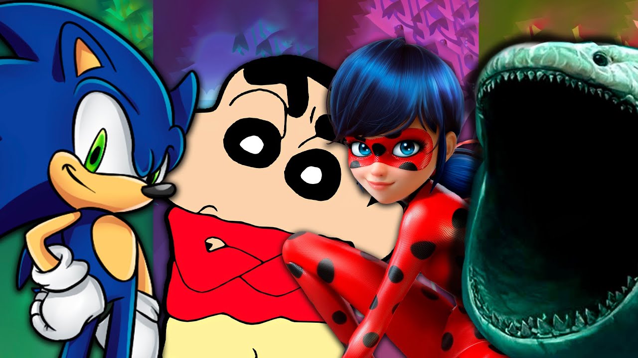 Sonic x Shinchan x Ladybug x Evolution of the Bloop TikTok Songs Music ...
