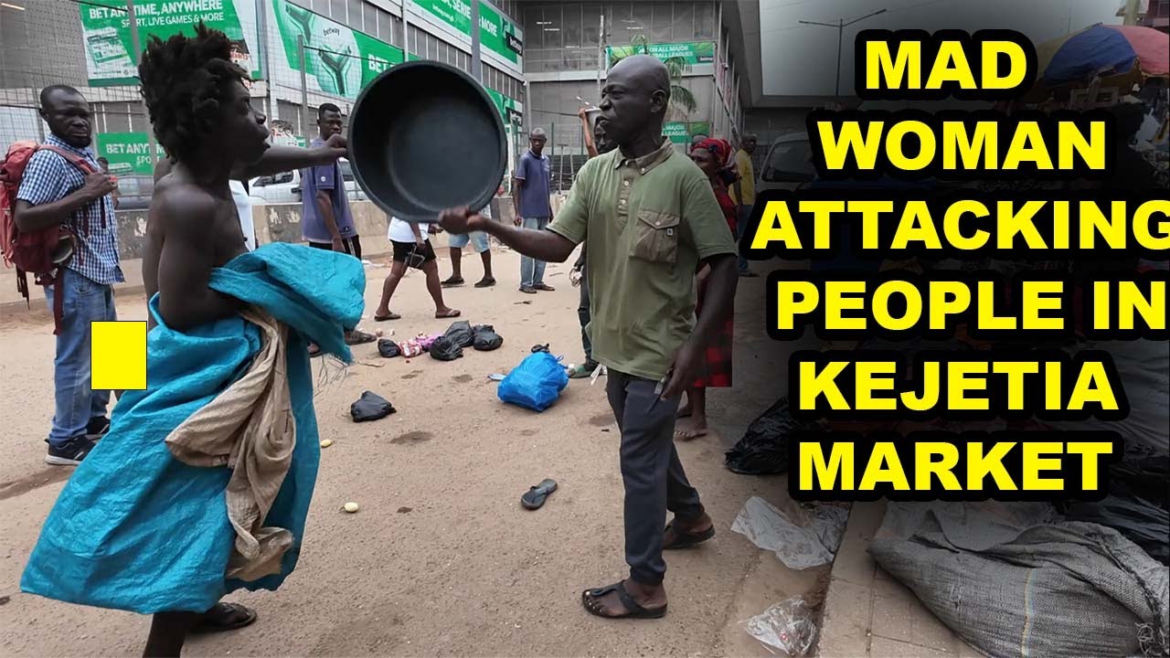 Mad Woman Causes Chaos in Busy Ghana Market – Shocking Scene! #travel # ...