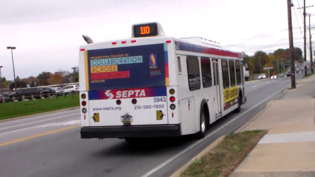 SEPTA BUS: NEW FLYER D40LF 5943 ON ROUTE: 110 - YouTube