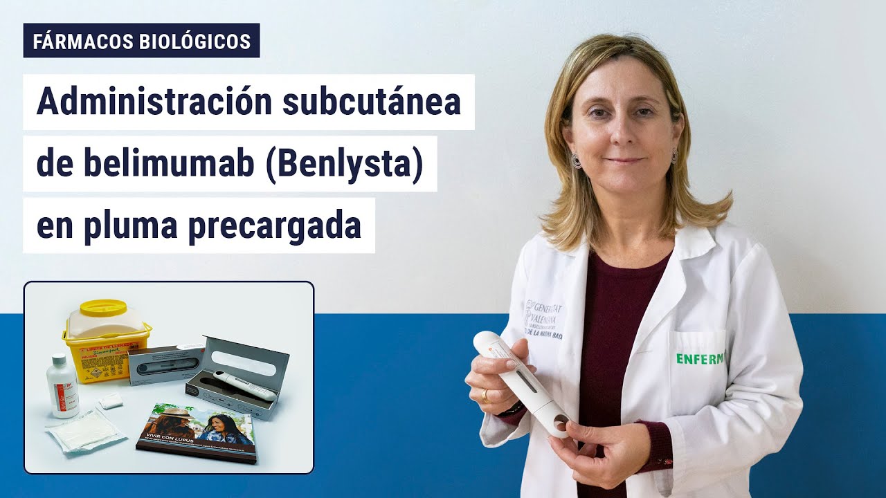 Administración subcutánea de belimumab (Benlysta) en pluma precargada ...