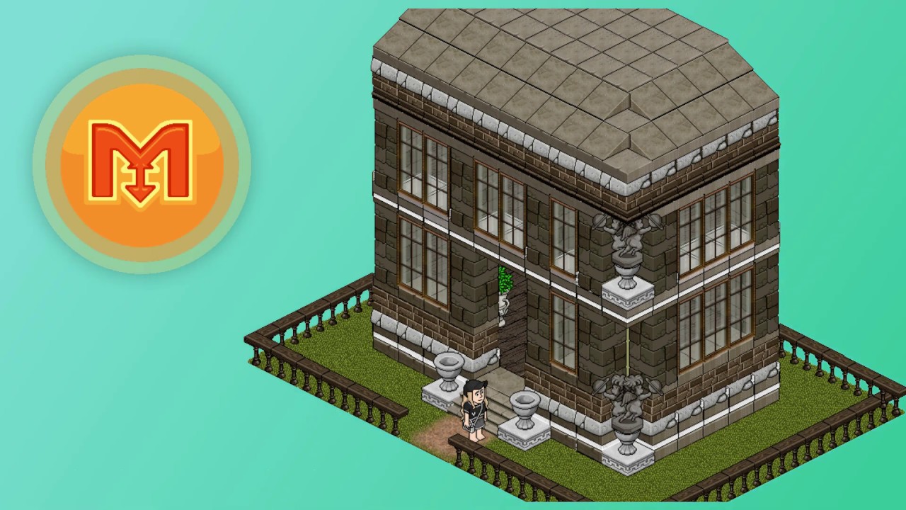 How to BUILD a Habbo victorian house (Tutorial) - YouTube