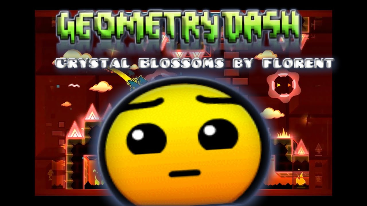 Geometry Dash: Crystal Blossoms by Florent (Hard) (3 coins) (170 user ...