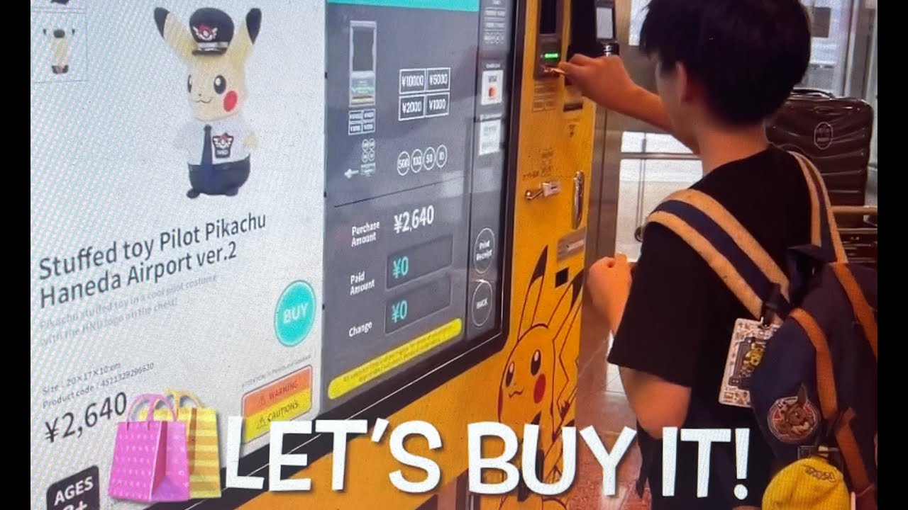 Pokemon Center Vending Machine in Hanada Airport with exclusive Pilot ...