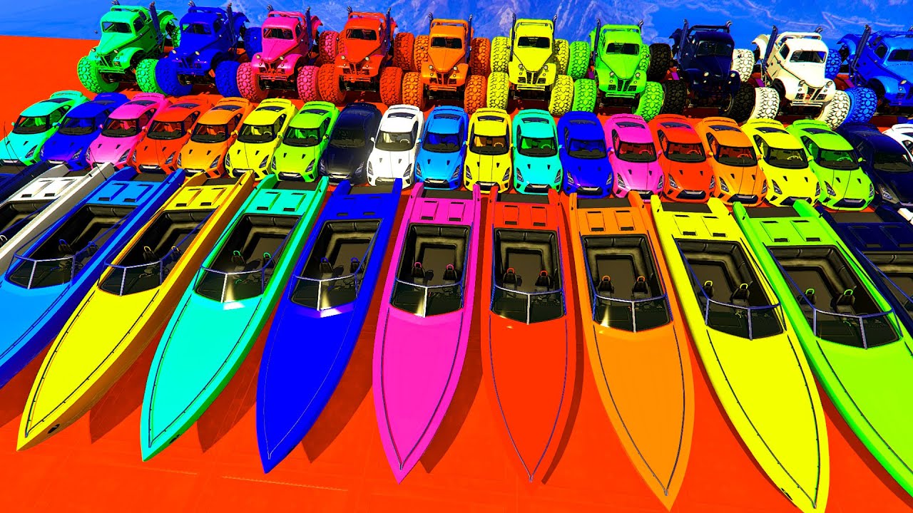 SPIDERMAN CARS Racing Challenge on MULTI Rampa ! SUPERHERO HULK Goku ...