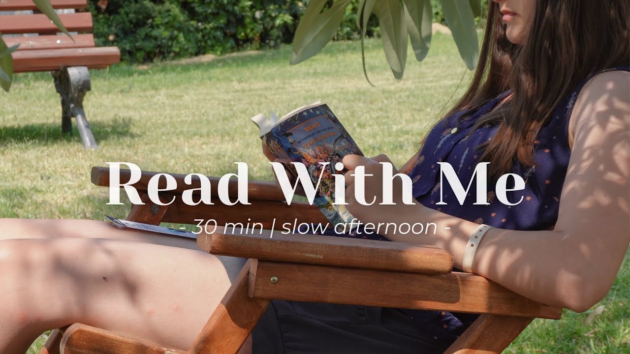 Read With Me Under A Tree 🌿 | 30 min real-time, background noise ...