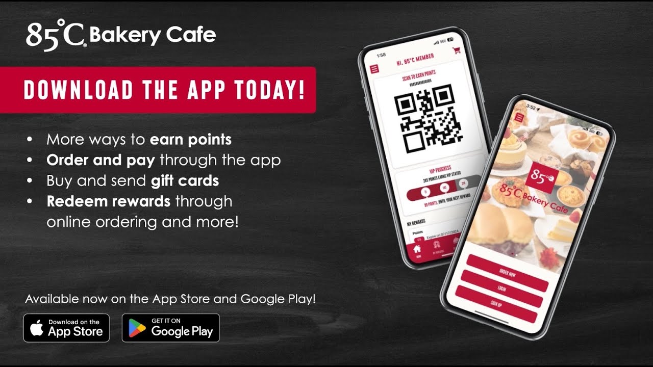 Explore the New 85°C Bakery Cafe Mobile App! - YouTube
